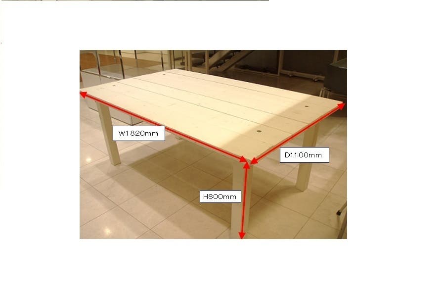 多目的 ホワイトテーブル（小）、ホワイトテーブル（大）の画像2