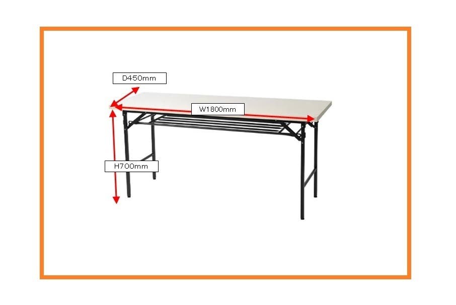 会議用折り畳みテーブル（天板ホワイト）の画像1