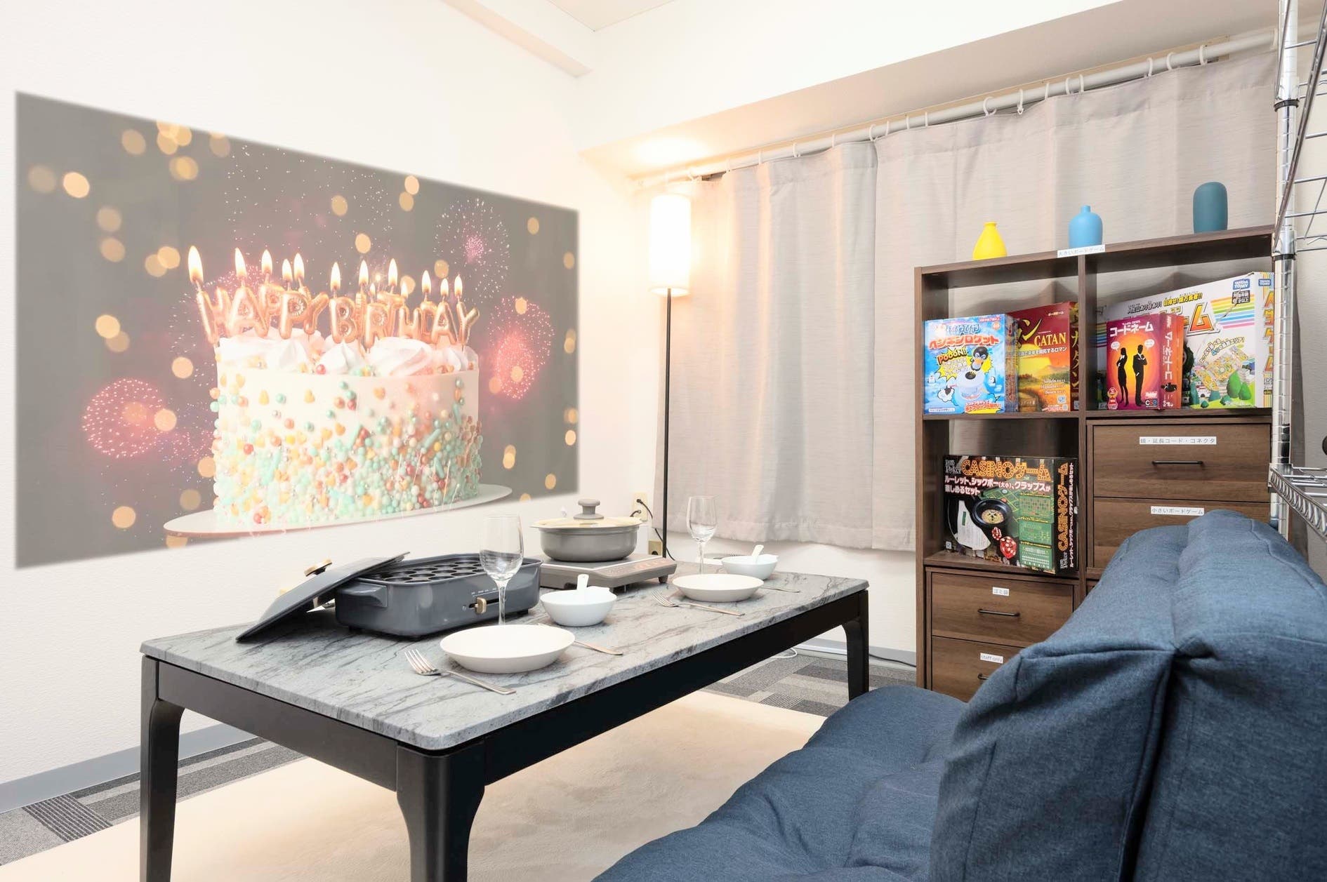 【ゴミ無料！池袋駅5分】プロジェクター🎥鍋パ🎉飲み会🍺女子会/推し会👩‍❤️‍💋‍👨ゲーム🎮タコパ🐙の写真1