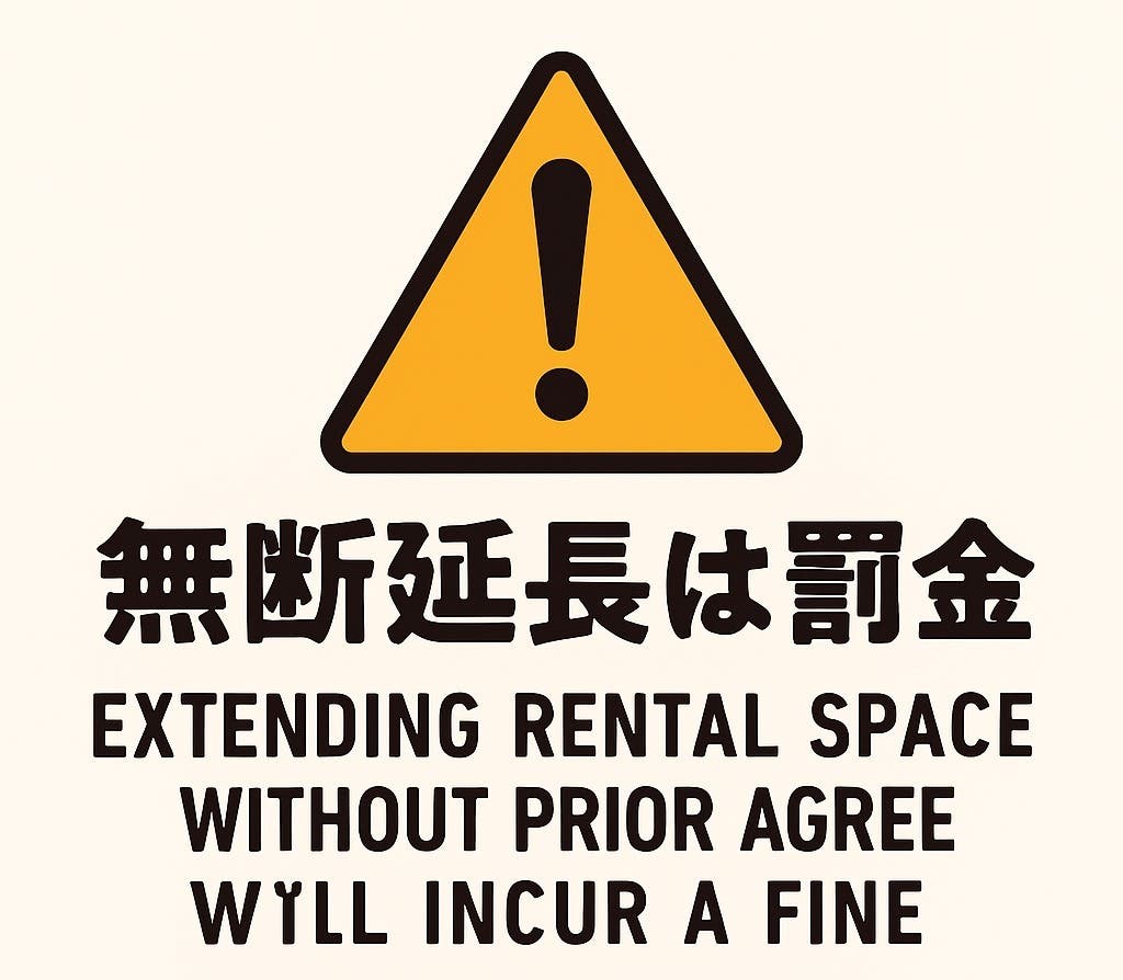 無断延長時の緊急対応費の画像1