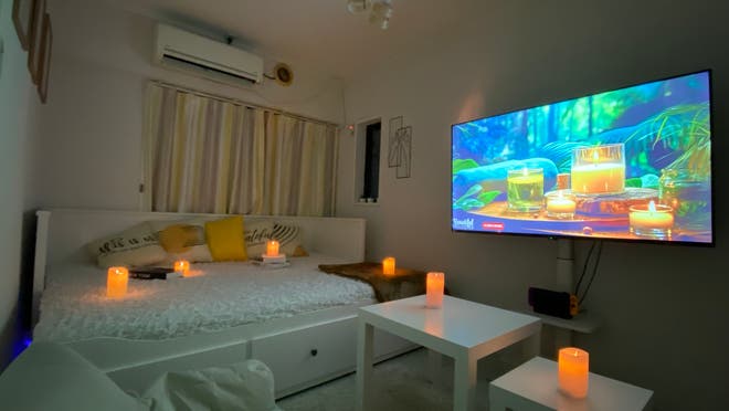 【京都駅すぐ】徒歩4分🚶2〜6名にぴったり✨Netflix🎬55㌅のモニター📺🎂女子会🎁おうちデート💖1日だらだら空間💓の写真1