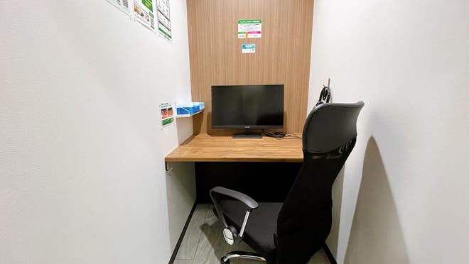 【品川駅から徒歩1分】モニター・フリードリンク付き1名個室(ブース9)7階※予約時間前は入室不可の写真4