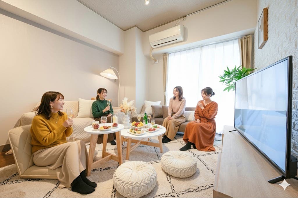 栄駅5分🚶‍♀️白を基調とした清潔感ある北欧空間✨☕クリスマス🎄女子会💖推し活🎀誕生日🎂撮影OK📸ゴミ捨て◎🚮の写真4