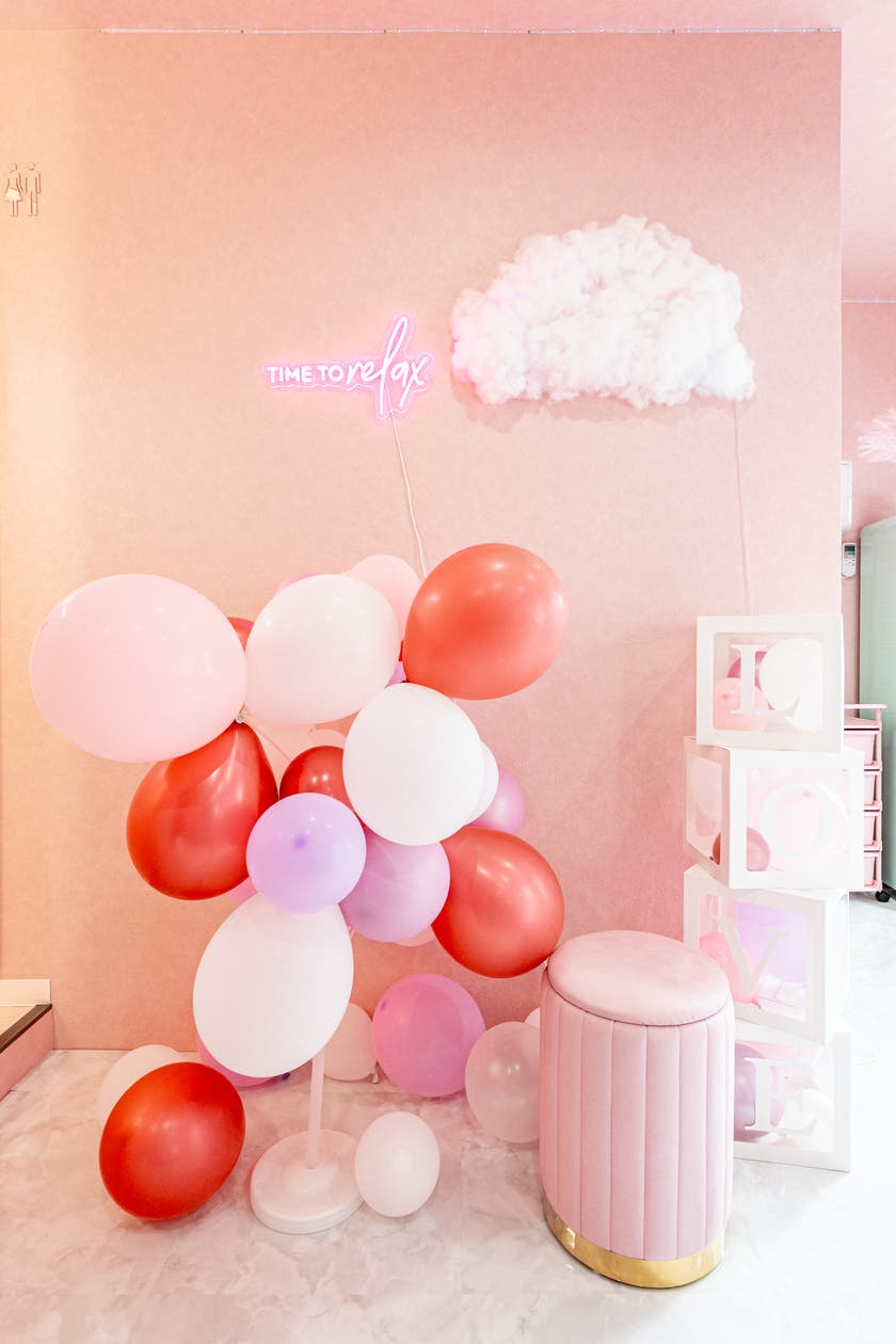 NEW🎉🎀映え確定💗韓国カフェ風ピンクインテリア💗北松戸４分💎女子会/誕生日会/推し活/プロジェクター📽️24時間🆗の写真11