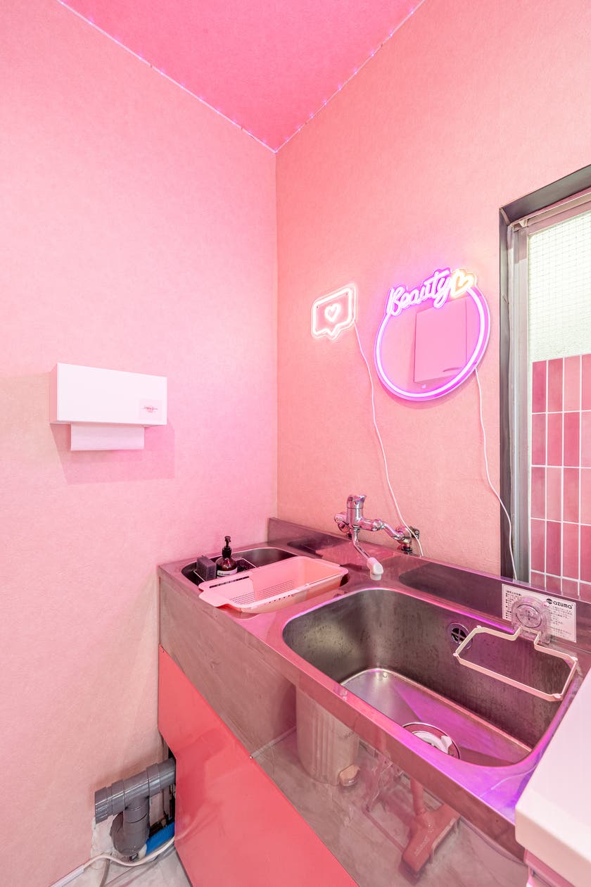 NEW🎉🎀映え確定💗韓国カフェ風ピンクインテリア💗北松戸４分💎女子会/誕生日会/推し活/プロジェクター📽️24時間🆗の写真13