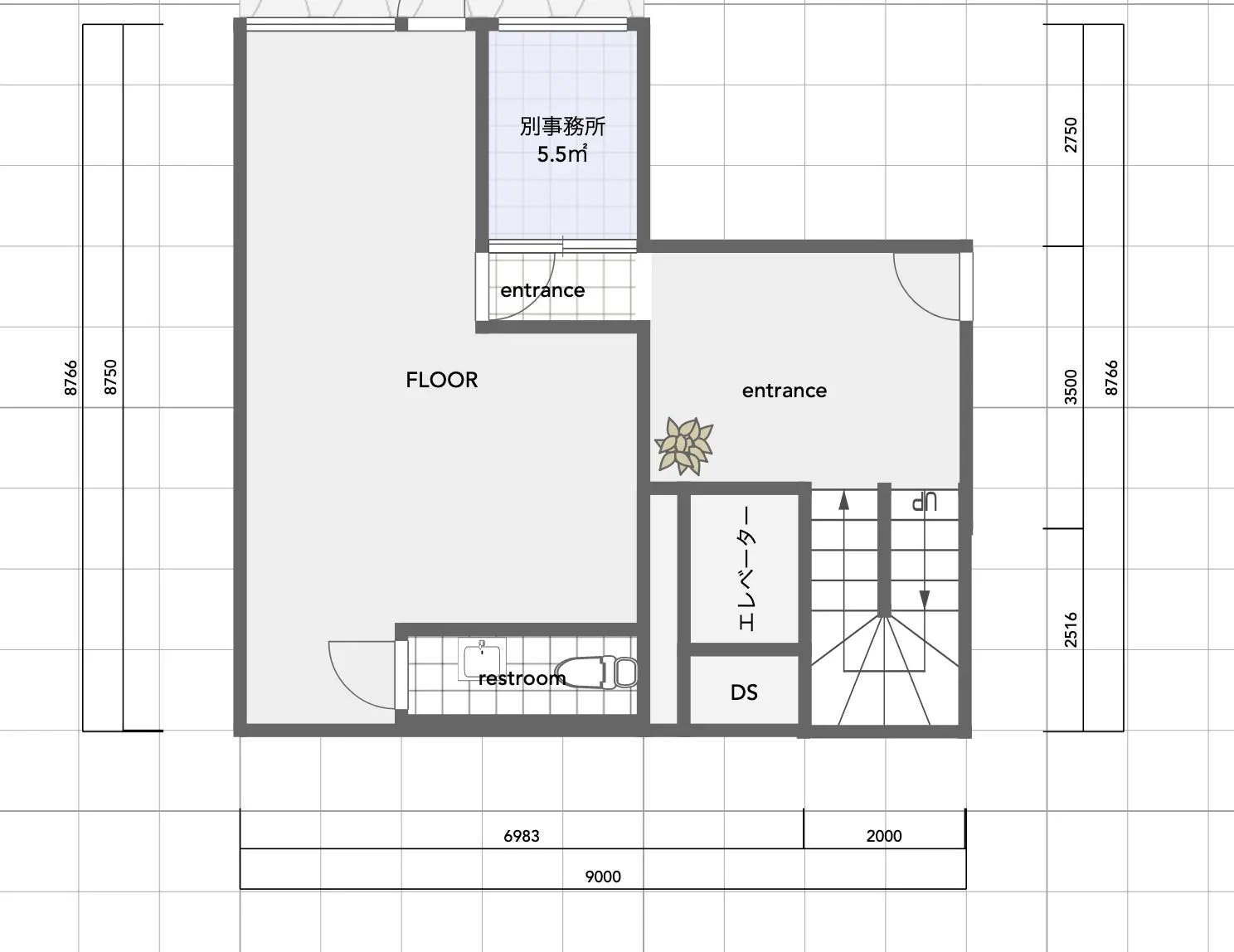 🌄✨広いバルコニー付✨🌄　会議・女子会・イベントスペース！下通り銀座通り交差点から徒歩1分！！の写真25