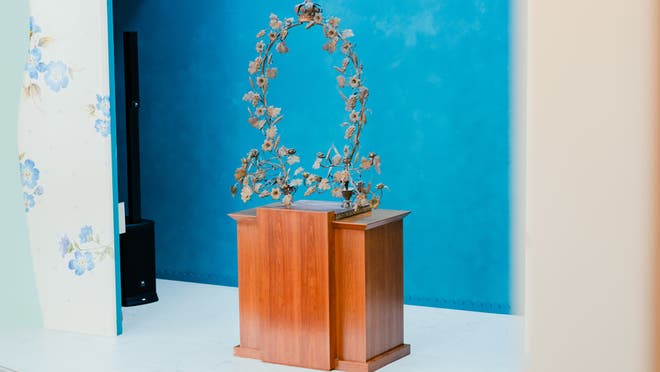 チャペルの荘厳さ、シンメトリーな天井や自然光を活かしたスタジオ。舞台常設。の写真10