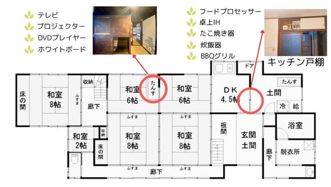 古民家キッチン✨+共用部 商用撮影可!オール電化/調理用品完備😊お料理教室🍝ママ会🍰YouTube撮影💻の写真13
