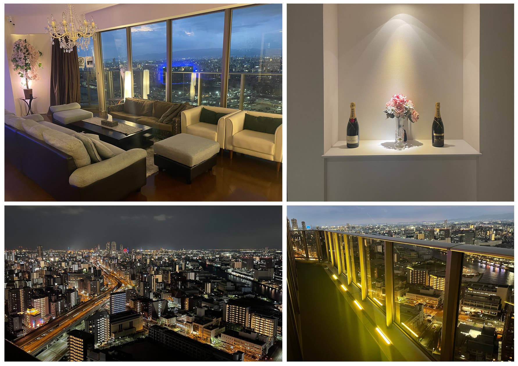 高層階階からの綺麗絶景夜景！＃淀川花火大会＃ユニバ＃タワマン＃高層階＃夜景＃撮影＃コスプレ＃配信の写真1