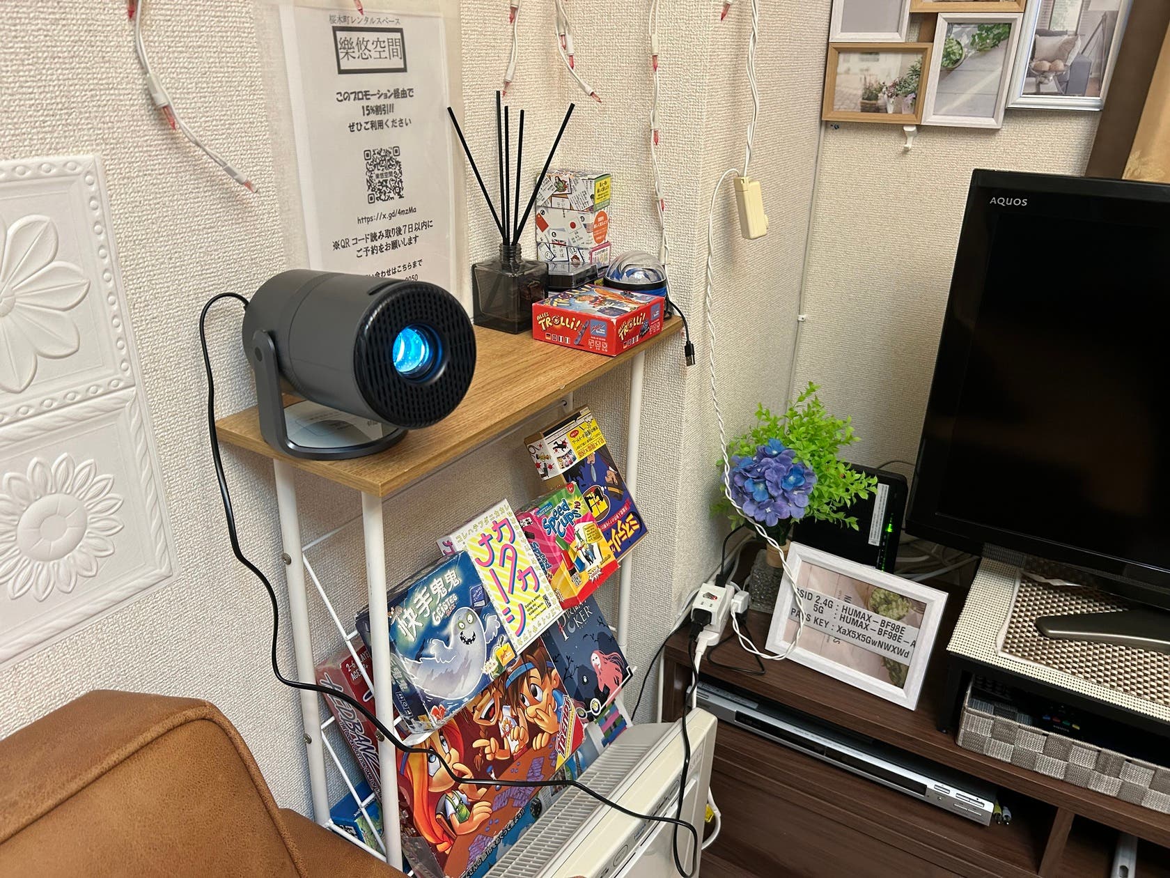 プロジェクター(YouTube Netflix、 Amazon Primeがご覧いただけます)の画像1