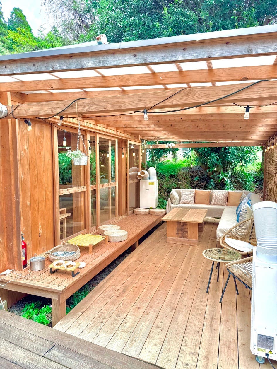 【室内、屋外スペースあり】自然に囲まれグランピングの中に、ねこちゃんと一緒のんびり過ごせられる空間。の写真15