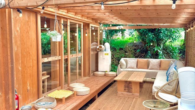 【室内、屋外スペースあり】自然に囲まれグランピングの中に、ねこちゃんと一緒のんびり過ごせられる空間。の写真15