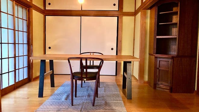 敷地250坪一棟貸し「伝統的入母屋造りの平屋古民家と現代的インテリアの融合」の写真6