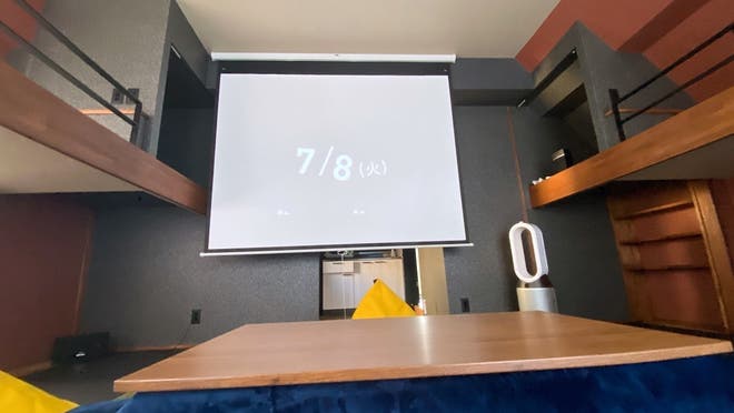 こたつで100incプロジェクターの秘密シネマルーム🎬映画デート・女子会の写真4