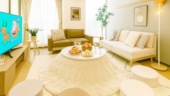 【冬限定】四条/烏丸駅3分🚃こたつで語ろう女子会ルーム🍊お買い物後にそのまま集合🎉ゲーム🎮映画📺️💕デートに最適✨️の写真1