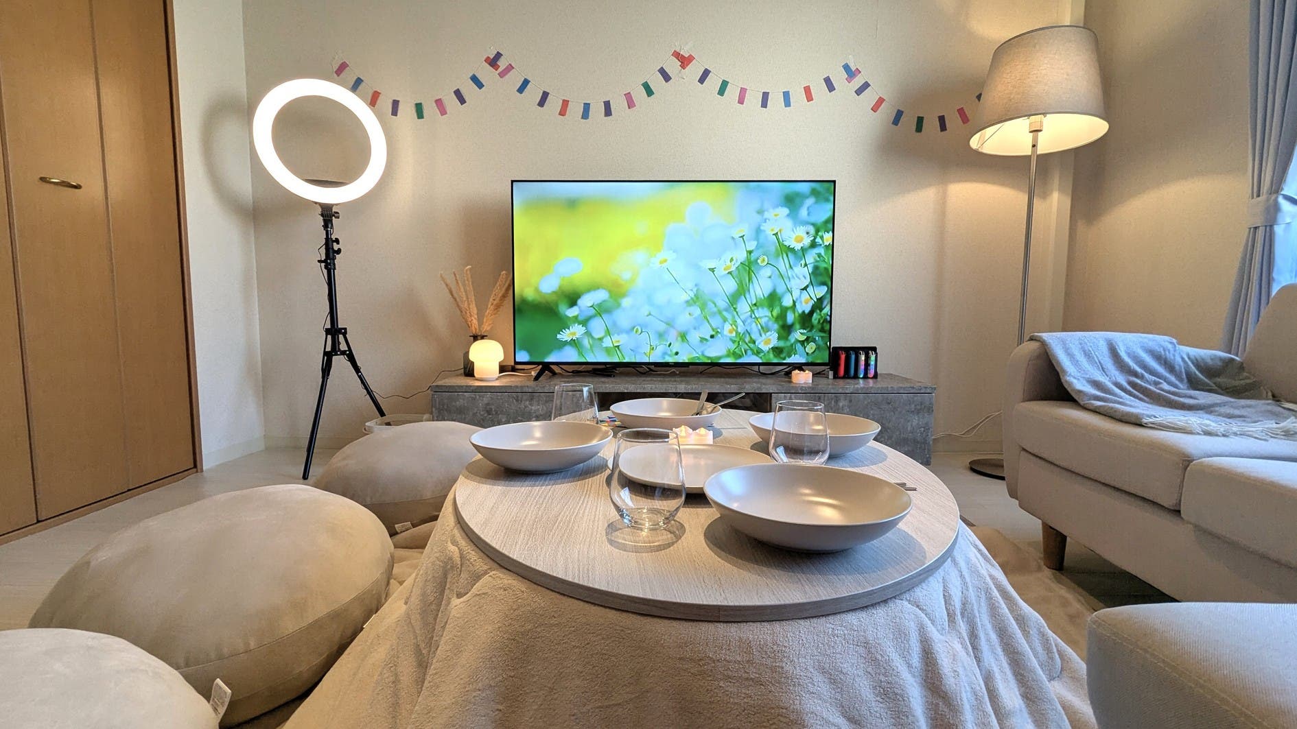 🎀四条烏丸すぐ🎀ぬくぬくコタツ🍲ふわふわソファで女子会⭐️おうちデート💛あなたの特別なプライベート空間🏠の写真7