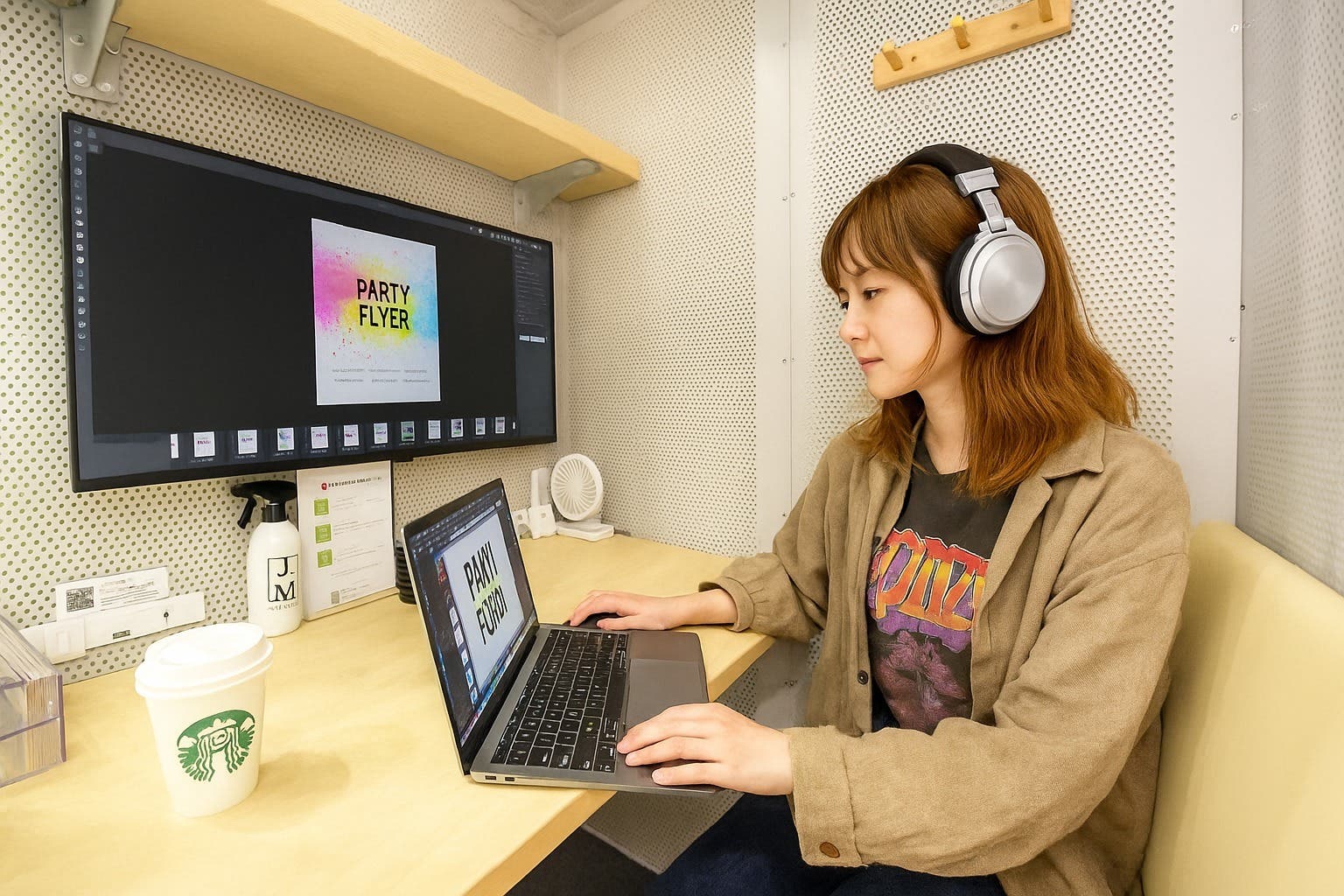 🌟隙間時間の勉強に🌟【飯田橋駅徒歩1分｜コワーキングスペース｜13PS】個室/無料Wi-Fi/電源/モニター/24H営業の写真17