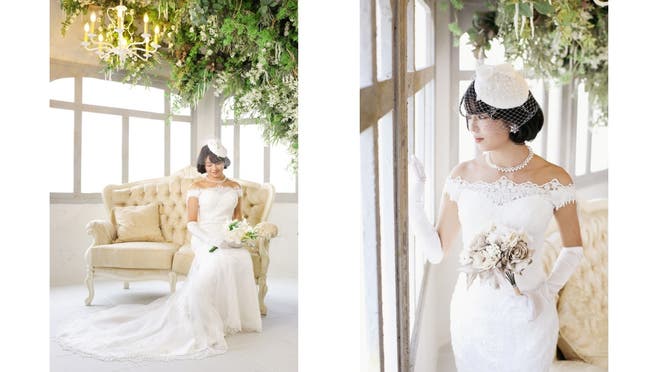 【OPEN記念価格】ウェディングドレス50着【無料で】着放題の花とクロスに囲まれたデザイナーズ撮影スタジオの写真6