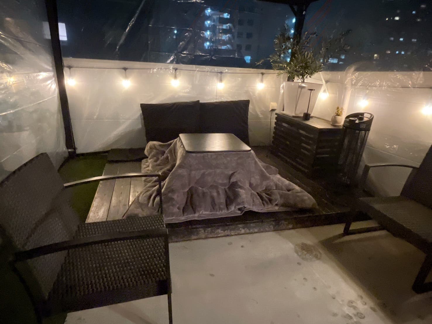 冬・雨でも大丈夫！炬燵、ヒーター完備の完全プライベートな屋上！の写真4