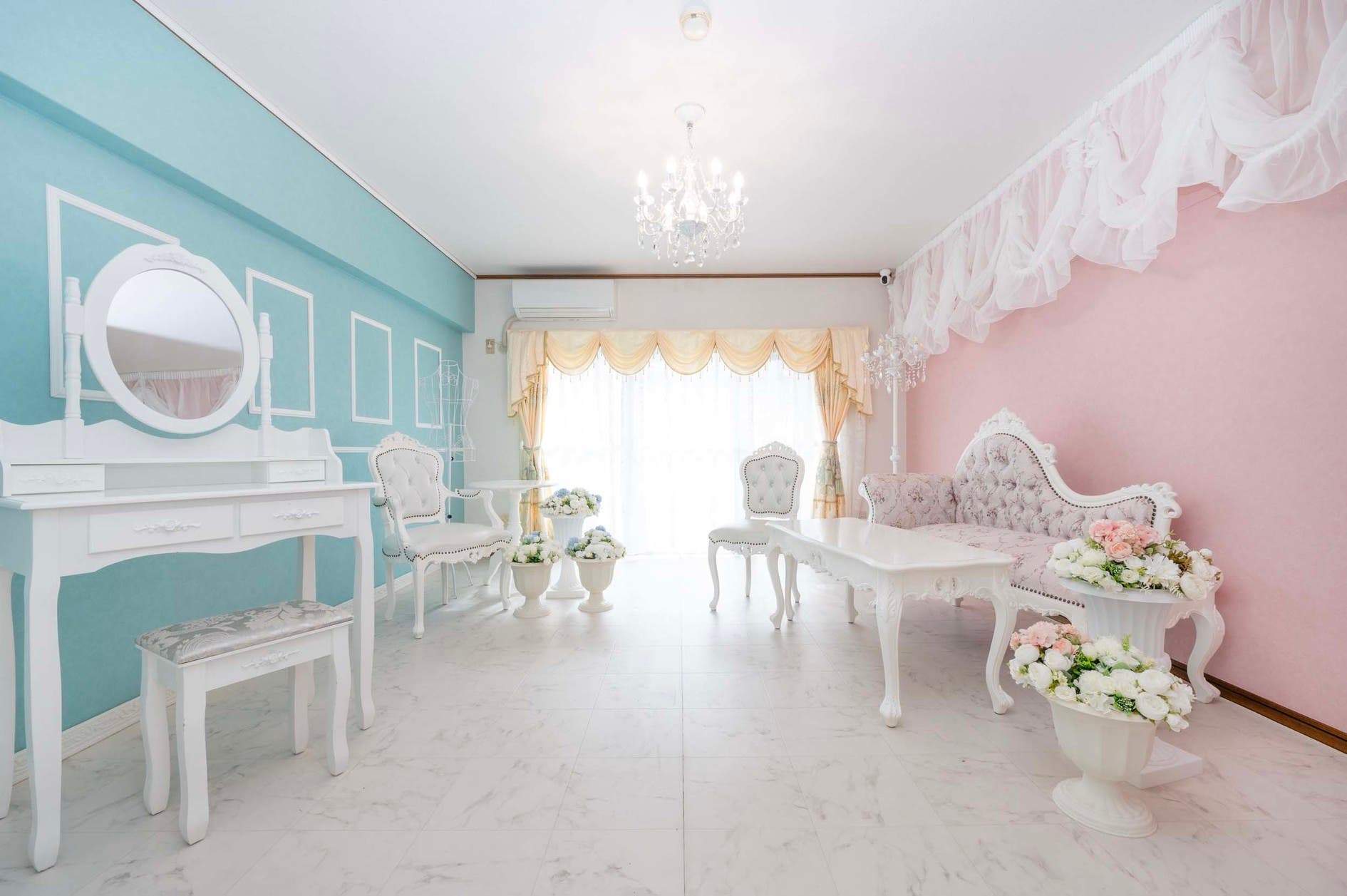 新規OPEN🌟Pink&Blue❣️天神・赤坂２面背景🎀姫系撮影スタジオ｜南向き｜ポトレ｜コスプレ｜推し活｜配信｜商用利用の写真3