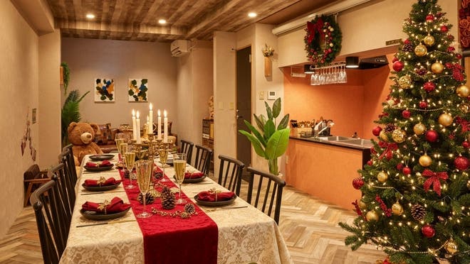 クリスマス🎄忘年会🎉【渋谷新宿からアクセス良好🌈】最大28名!ゴミ回収OP有🧹カウンターキッチン🍳の写真1