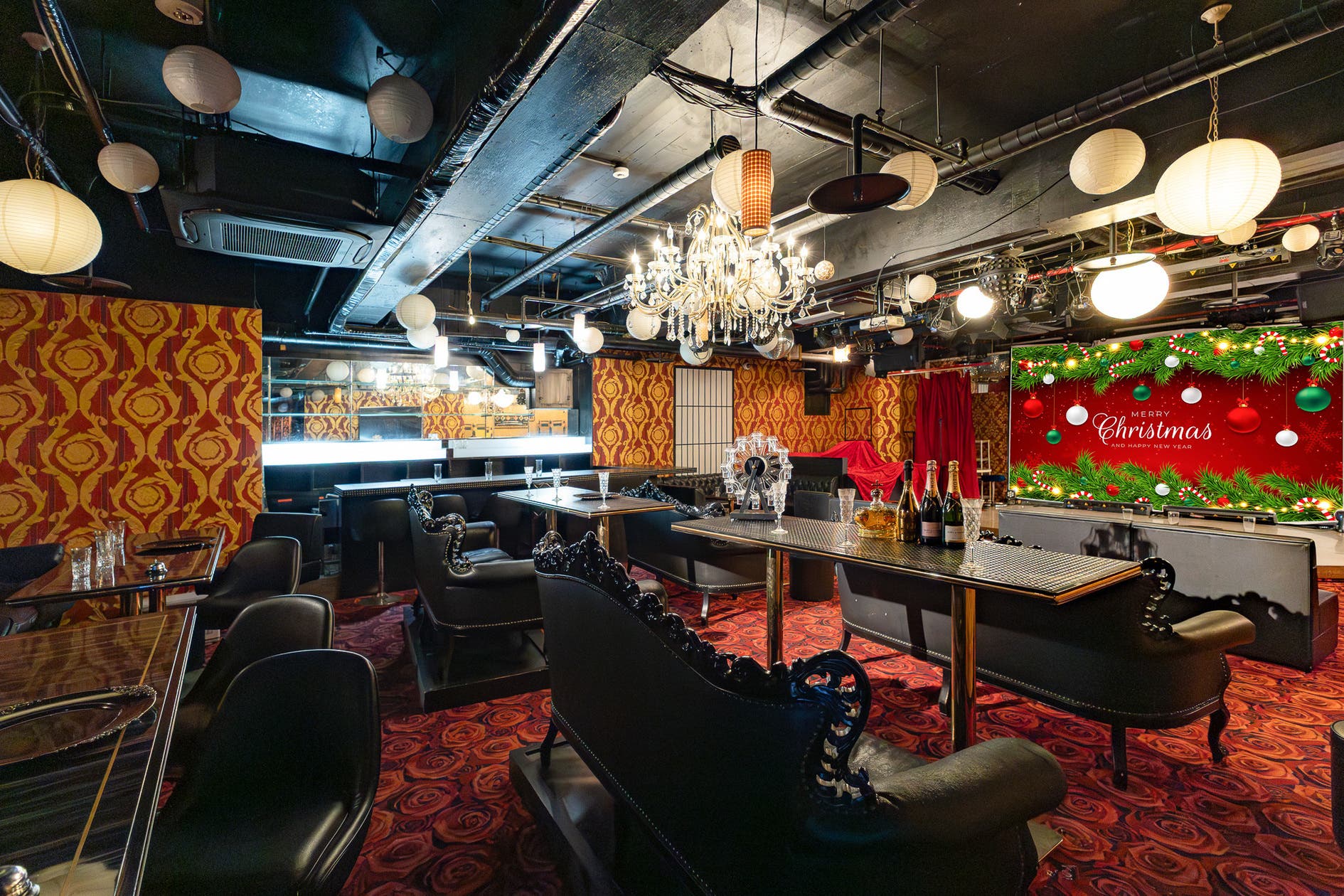 【なんば駅徒歩5分】パーティースペース_兎と薔薇‗24時間利用可能⏰バーカウンター付き！🍺【🎄クリスマス＆忘年会🎅】の写真1