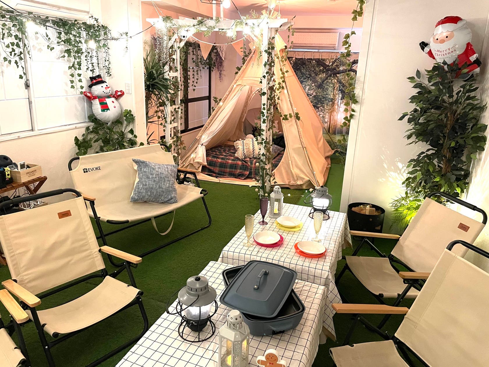 気温☀️や天気☔️を気にせずBBQ🏕100㌅プロジェクター✨たこパ/歓送迎会/忘年会【スーパー1分】の写真1