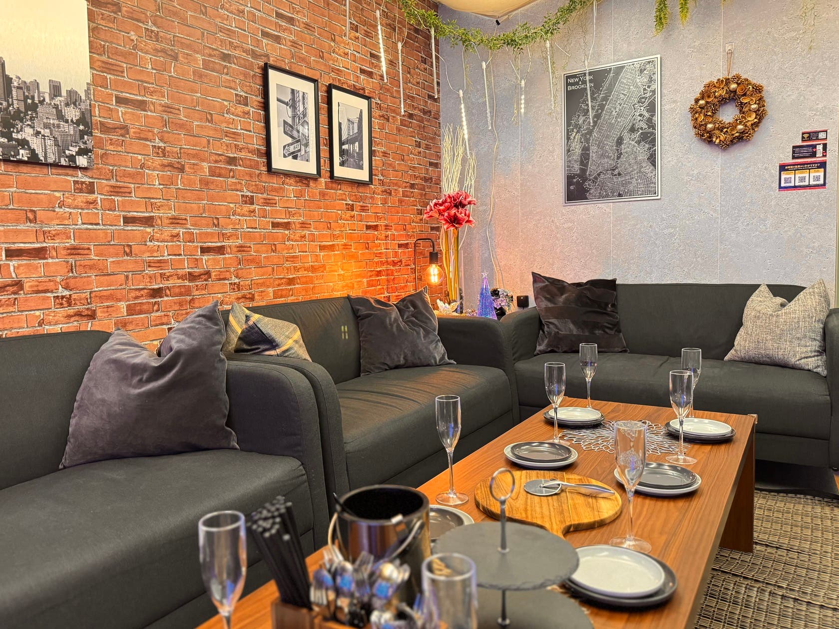 🎄森のクリスマス開催中!!🎄神田駅徒歩5分🚃本格電気式ピザ窯🍕75インチ大画面テレビ📺 14名ソファー席🛋️の写真3