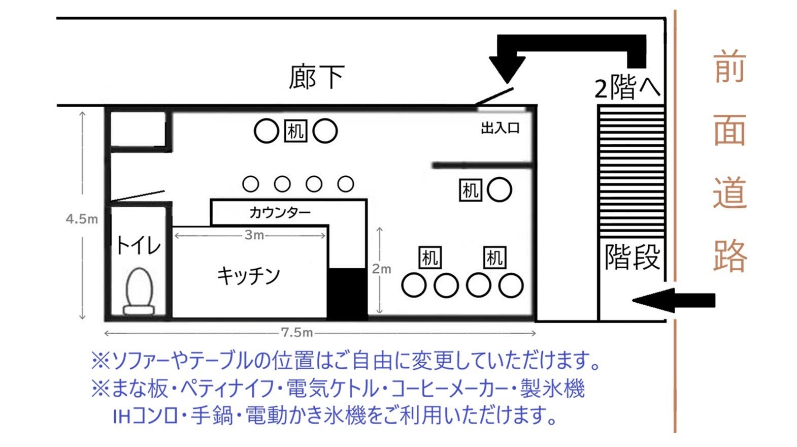飲食物の持込OK!勉強会/女子会/地区会におすすめ!コンセント/WiFi有!落ち着きの隠れ家空間の写真8