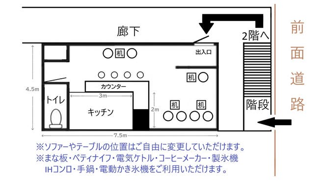飲食物の持込OK!勉強会/女子会/地区会におすすめ!コンセント/WiFi有!落ち着きの隠れ家空間の写真8