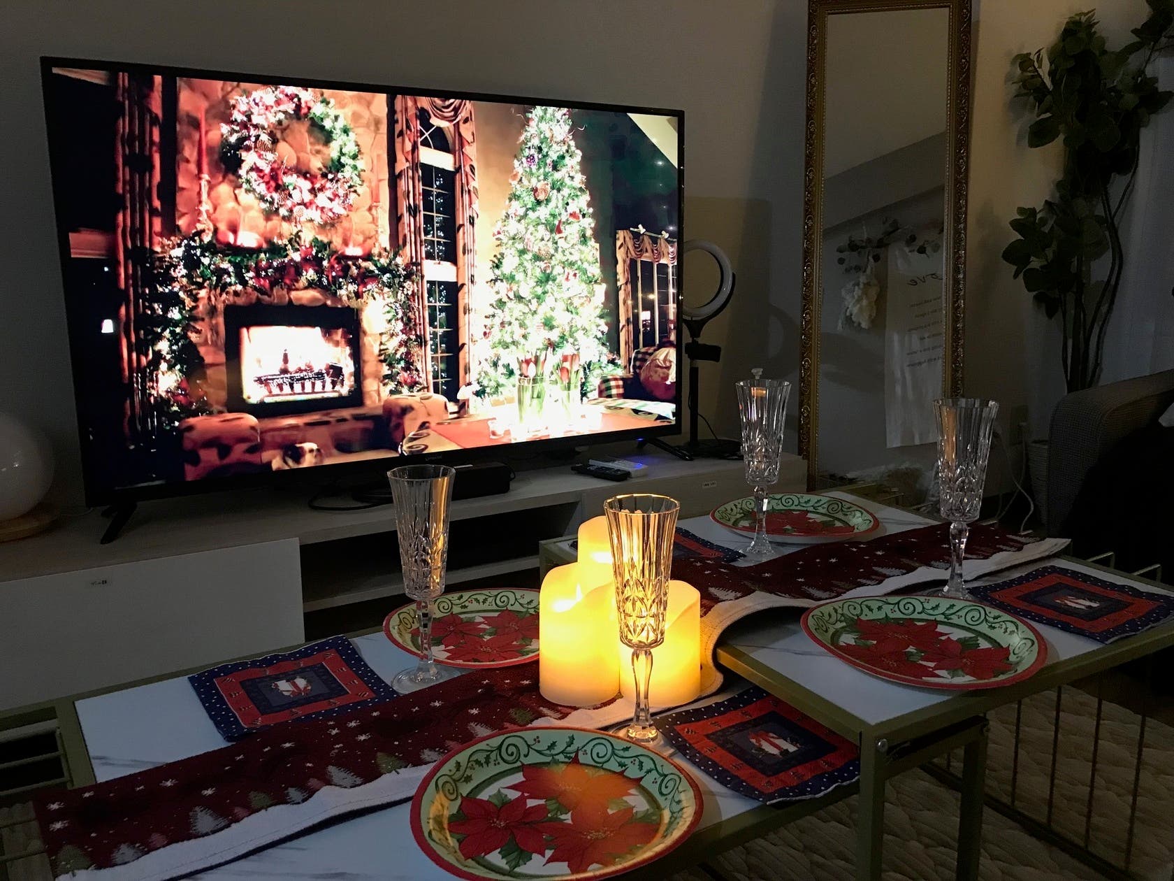 新宿駅1分🎄クリスマス👩女子会🎤推し会🐙たこ焼き📷撮影🍲お鍋📺55型の大型テレビ（Fire tv付）の写真3