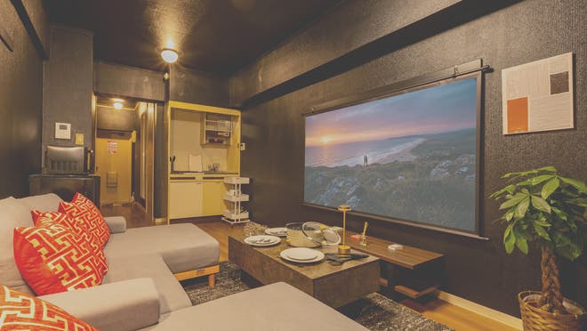 スペモ🎥駅徒歩3分🚶♀️まったりデート❣️プロジェクター🎞️プライベート空間で映画鑑賞💕👀805_CINEMA天王寺の写真4