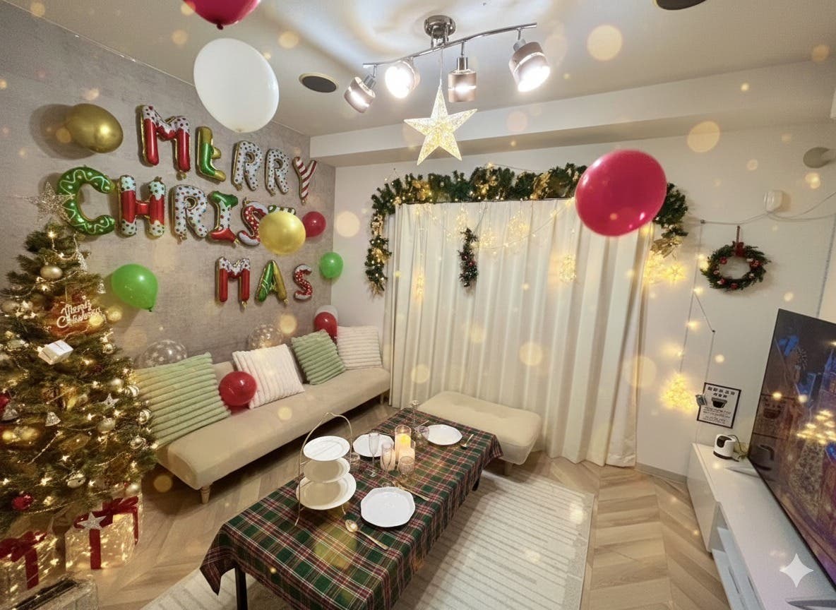 【話題の映え空間🌿】MARO船橋｜駅チカ5分🚃推し活🎬女子会🎂誕生日🎉65型TV完備✨の写真1