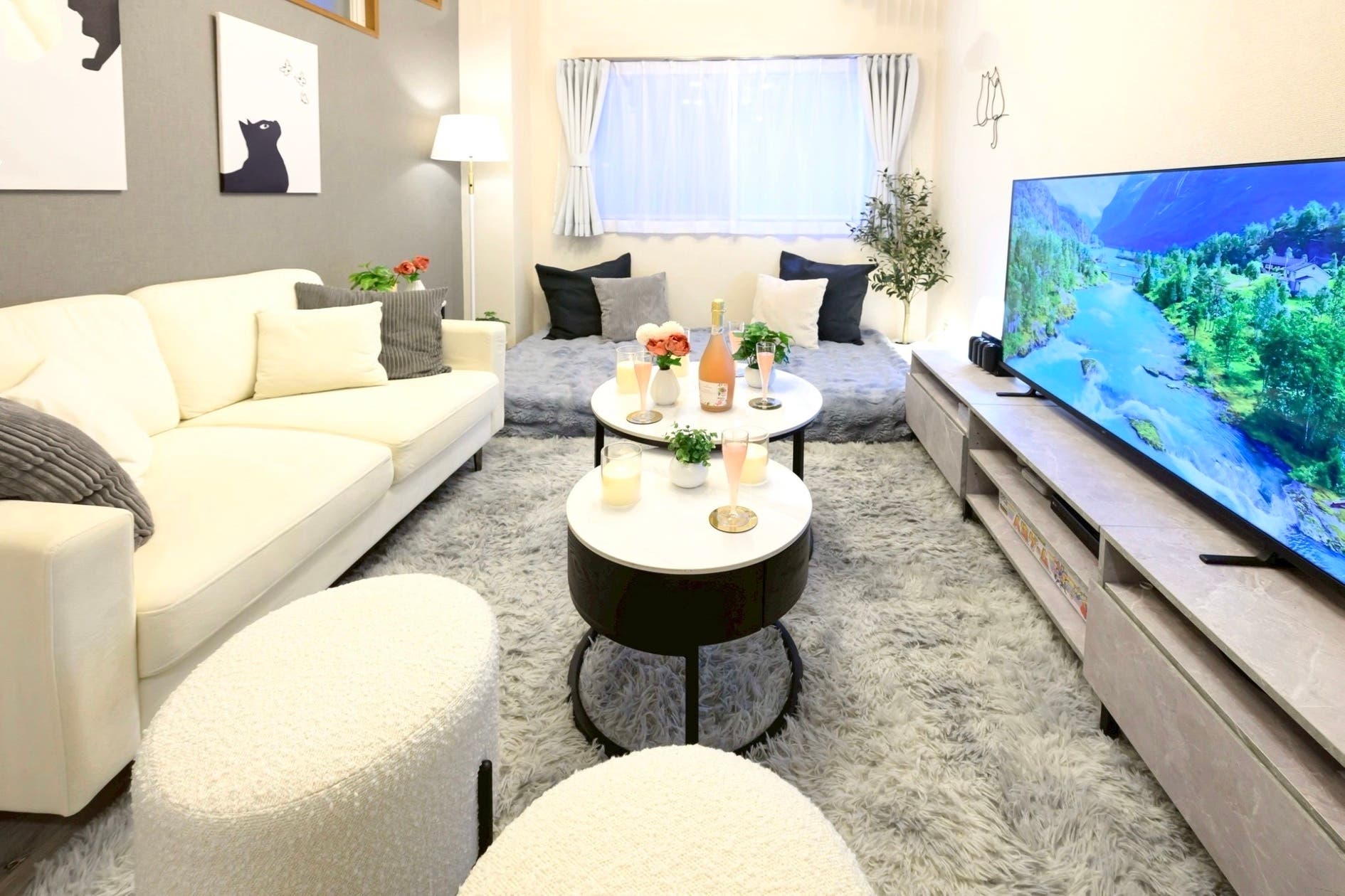 今年12月OPEN🤍烏丸御池すぐ🎀✨北欧モダン💖ふわふわマットレス💕女子会/おうちデート💕ゲーム関係充実&無料🎮✨の写真2