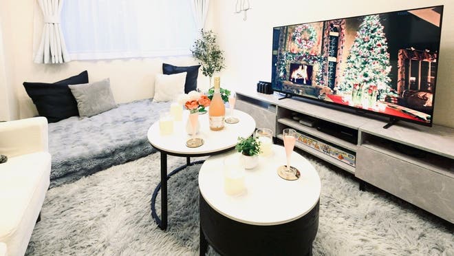 2025年12月OPEN🤍烏丸御池すぐ🎀✨北欧モダン💖ふわふわマットレス💕女子会/おうちデート💕大迫力50㌅TV🎮✨の写真6