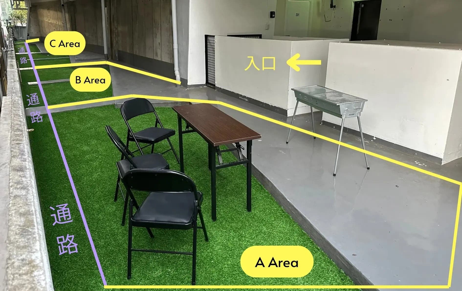 【B区】東新宿1分・屋根付きテラスBBQ・少人数～貸切までOKの写真2