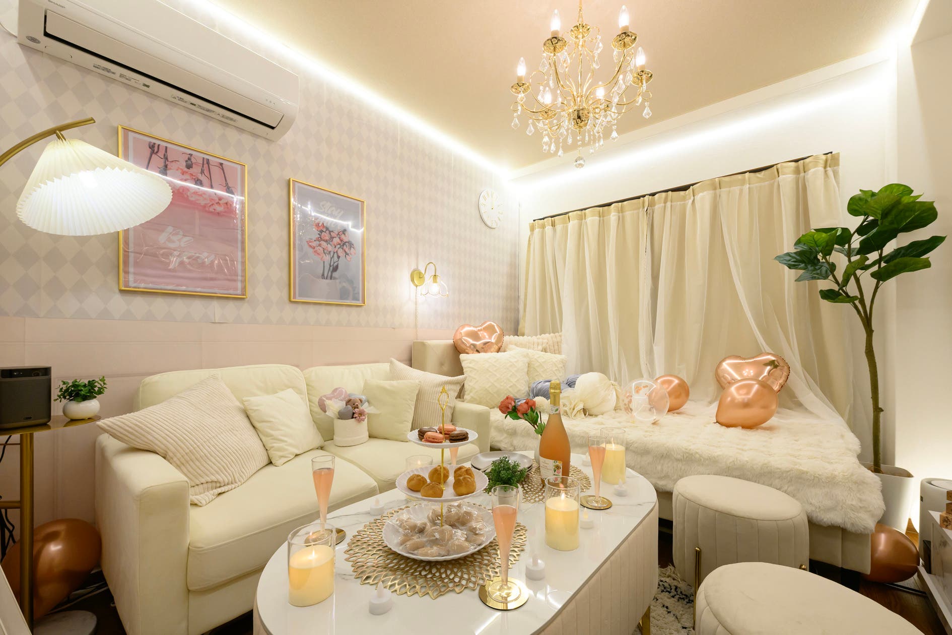 ✨大人かわいい世界観🤍推しに浸れる特別な時間💕大迫力100㌅鑑賞会🎬💓Switch＆ボドゲ会🎮マットレス💓未成年OKの写真1