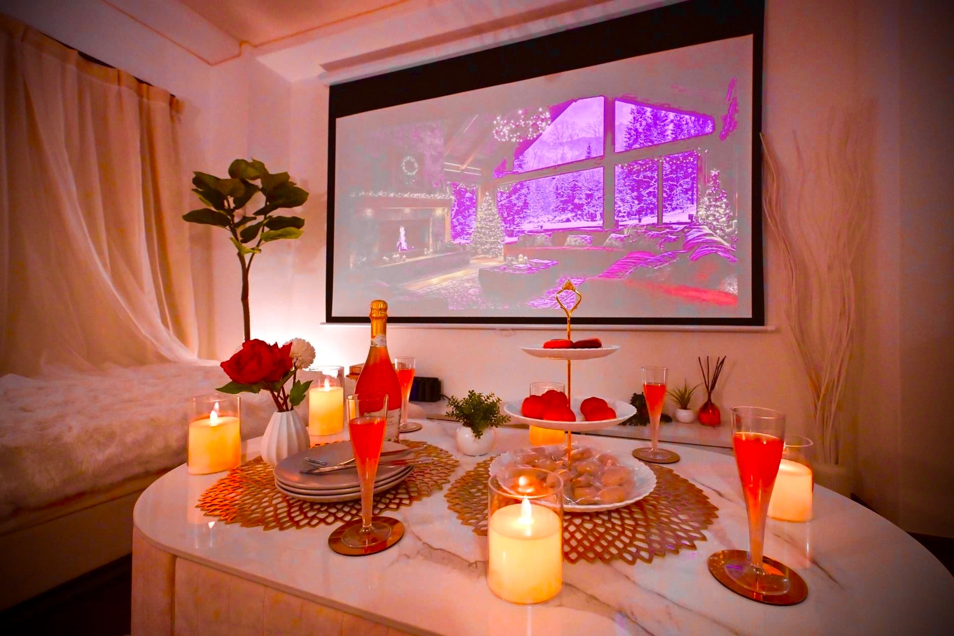 ✨大人かわいい世界観🤍推しに浸れる特別な時間💕大迫力100㌅鑑賞会🎬💓Switch＆ボドゲ会🎮マットレス💓未成年OKの写真3