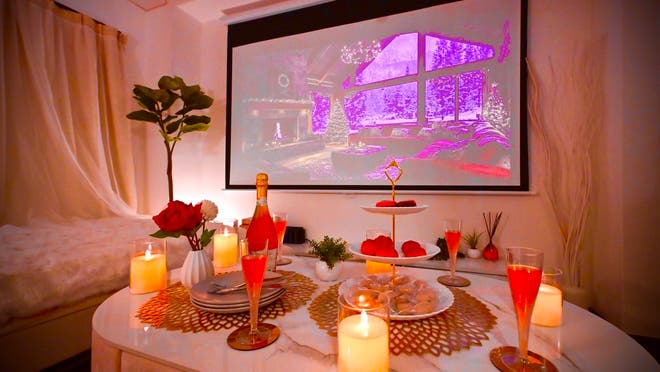 ✨大人かわいい世界観🤍推しに浸れる特別な時間💕大迫力100㌅鑑賞会🎬💓Switch&ボドゲ会🎮マットレス💓未成年OKの写真3