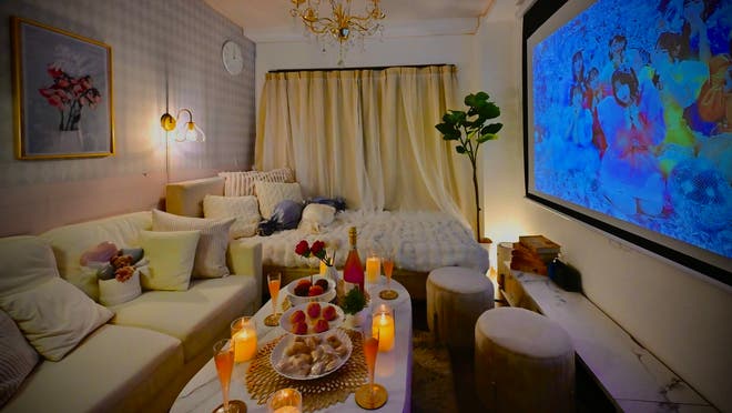 ✨大人かわいい世界観🤍推しに浸れる特別な時間💕大迫力100㌅鑑賞会🎬💓Switch&ボドゲ会🎮マットレス💓未成年OKの写真13