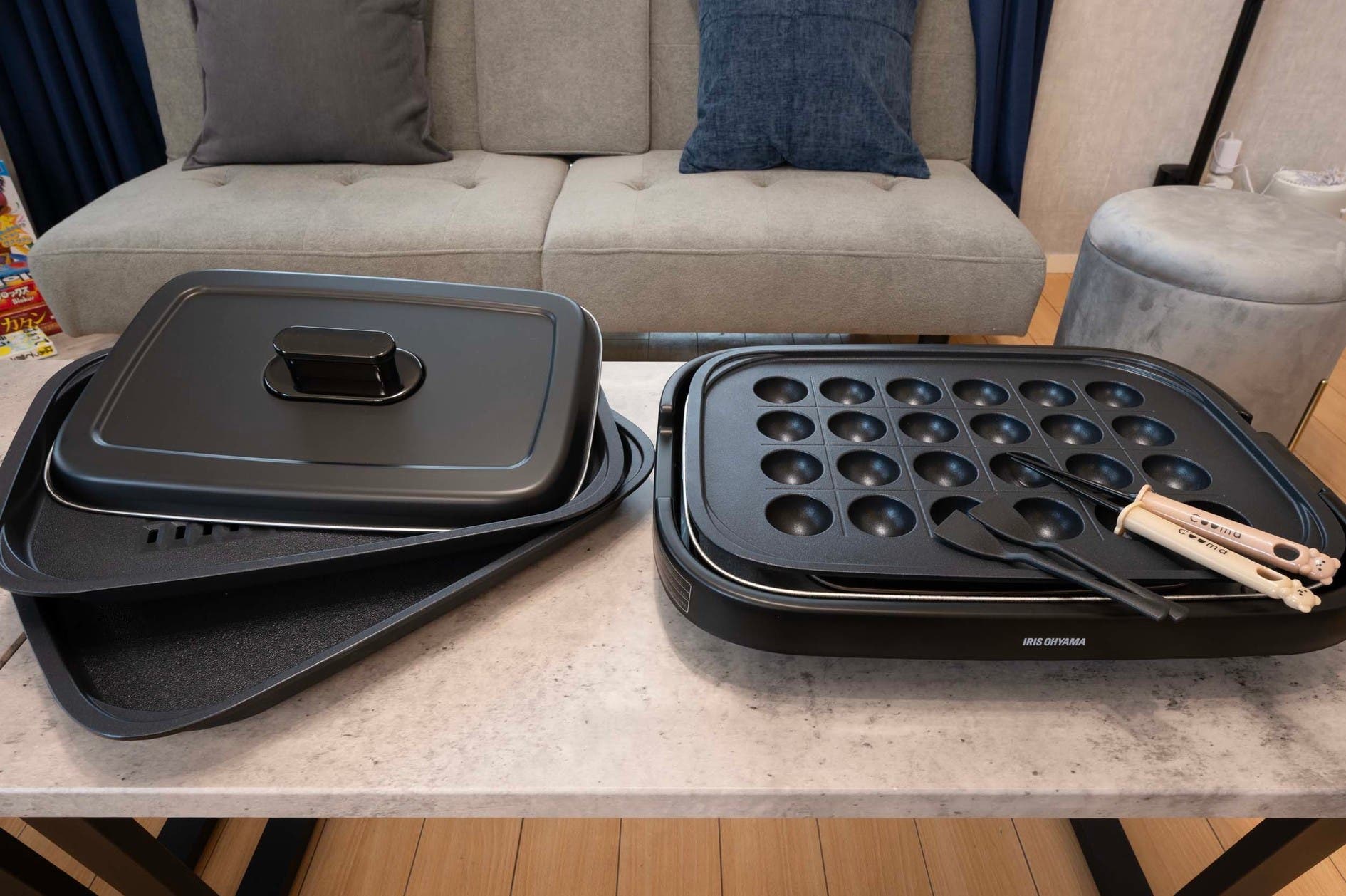 ④多機能ホットプレート：プレート3種（網焼き肉・平面・たこ焼き）の画像1