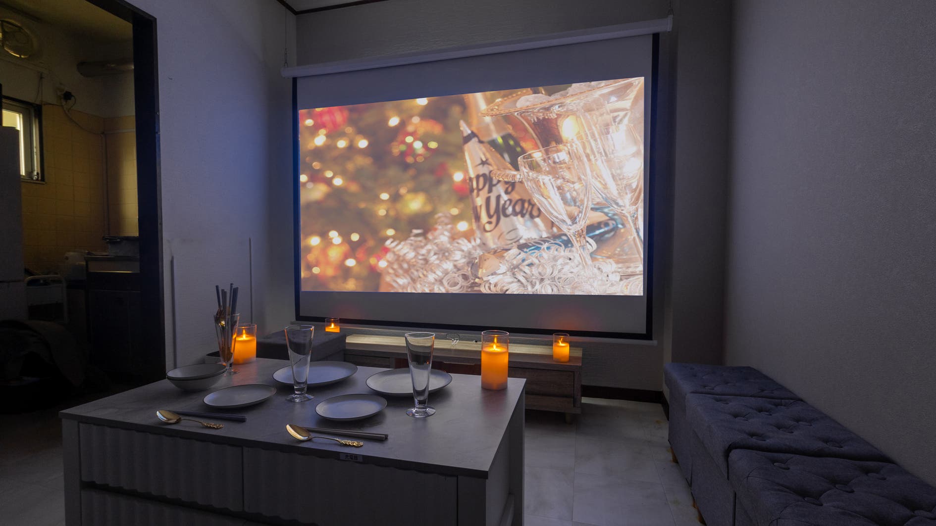 《ルミ南森町》梅田・南森町すぐ商店街の中で楽々♡プロジェクター🎬24時間営業🕐ごみ捨て無料！おうちデート♡女子会♡の写真9