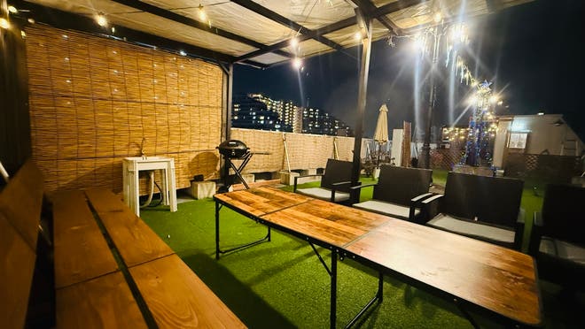 冬でもぬくぬく👍電気毛布無料貸し出し中💕【八丁畷駅1分】屋上グランピングガーデン🍖の写真9