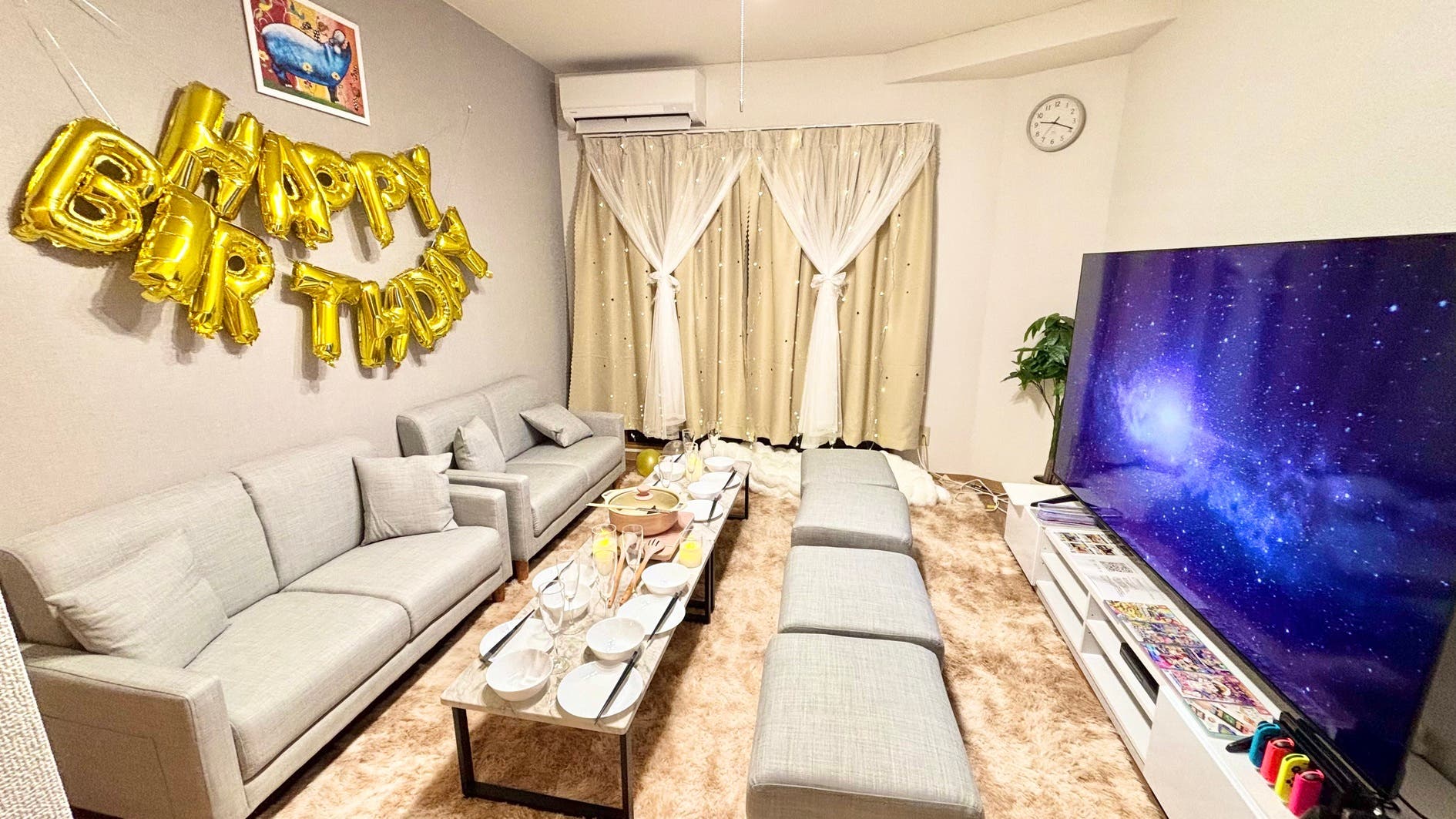 新福島駅２分JR福島駅6分🚆大阪駅・梅田駅徒歩圏／24時間利用可／防犯カメラ無し／75㌅TV📺音質◎映画🎞️押し活💛の写真1