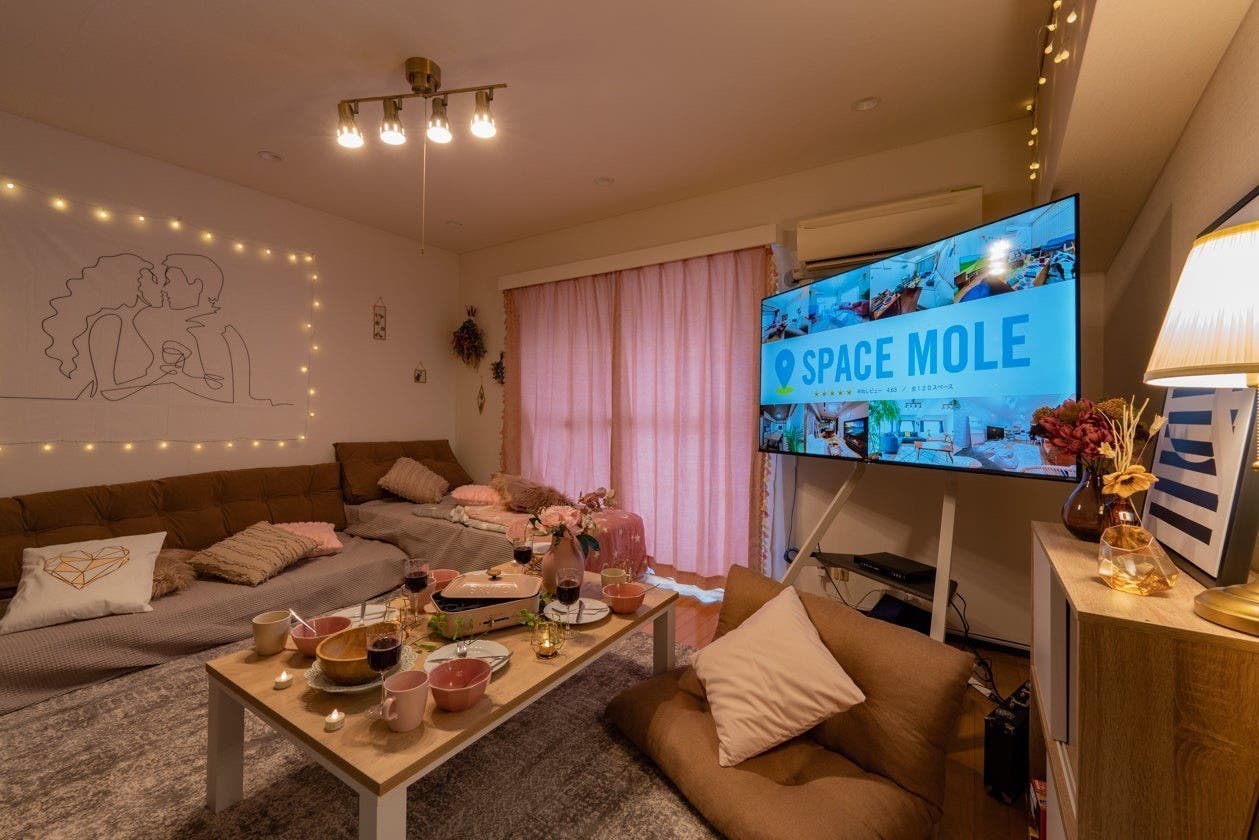 大人気のルーム50%OFF🉐女子会👗話題のパーティー空間✨【Netflix&Hulu無料💓】撮影会🎈Bridal12の写真3