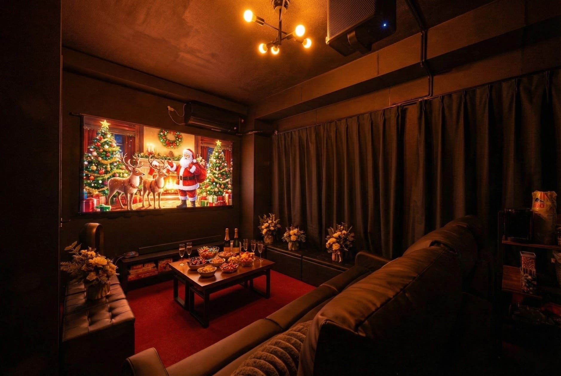 セレコレ🌳クリスマス☃️最大11名🉐ﾌﾟﾛｼﾞｪｸﾀ📽️映画🐈‍⬛デート💓ゲーム🎮女子会💗推し活🌟gypsy池袋の写真1