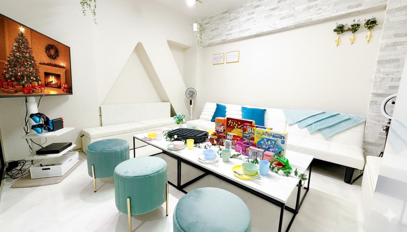 NEW🉐心斎橋駅徒歩3分🌟デート❤️撮影📷推し活🌟タコパ🐙会議・デスクワーク・テレワーク・24H🏪Blanc心斎橋の写真1