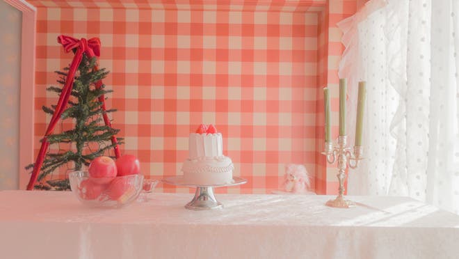 クリスマス| バレンタイン|自然光|かわいい|ピンク|赤 |レトロ | MV #ペット可 #コスプレ #ロリータ #キッズ撮影の写真1