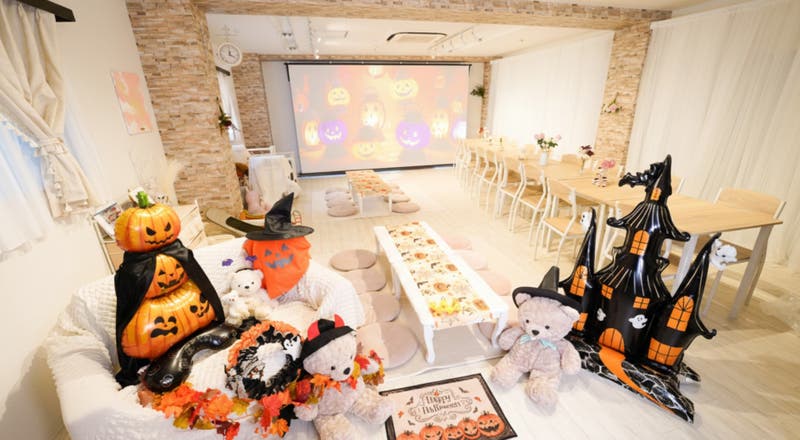 MAX40人🆗コスパ圧倒‼️ハロウィン🎃巨大スクリーン🎞️池袋6分🚶‍♂️タコパOP多数推し活🧸撮影会📸