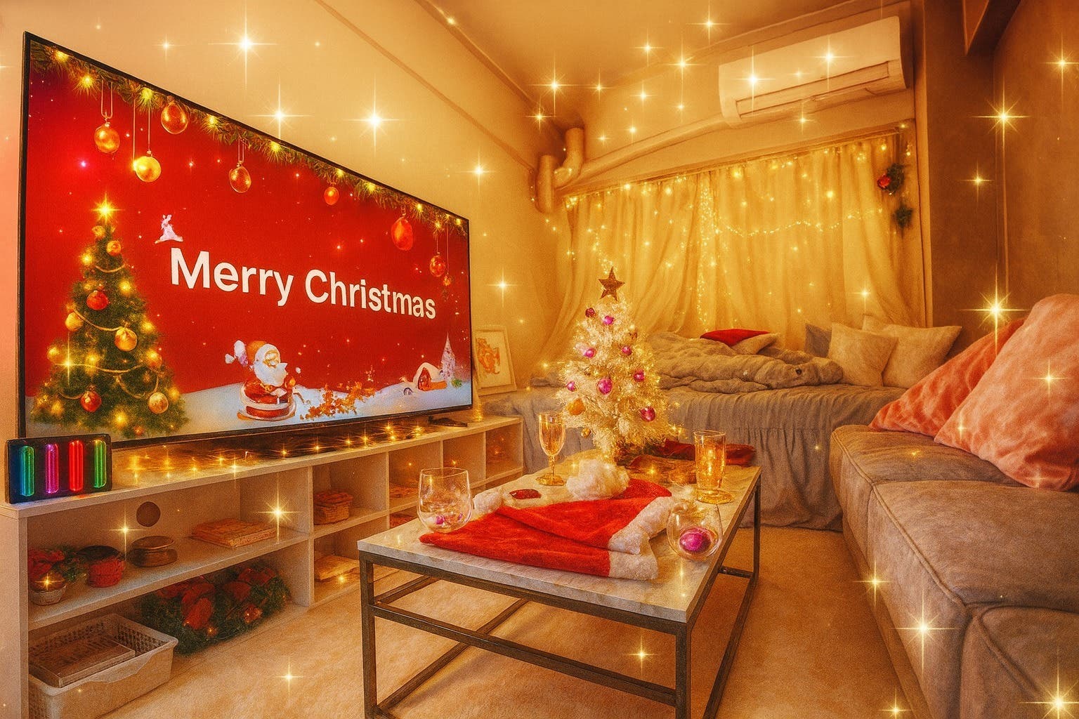 《エデン新大阪駅前》駅2分駅近🚃クリスマス装飾あり🎄🤍女子会♡クリスマス会♡推し活♡おうちデート♡鑑賞会♡誕生日会の写真1